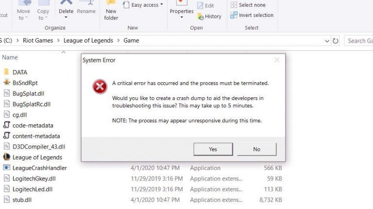 Solved: How To Fix League of Legends Critical Error - eXputer.com