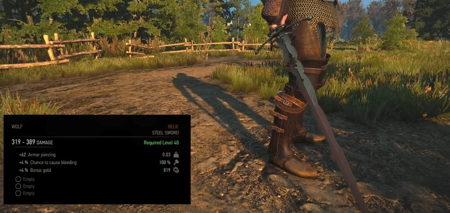 Witcher 3 Best Steel Swords: Top 10 Swords Locations