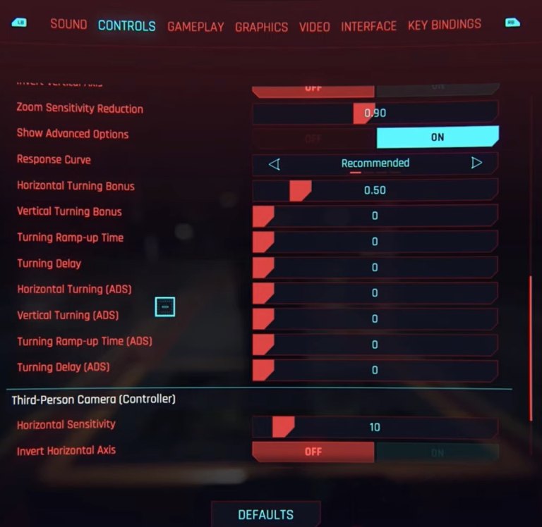 Cyberpunk 2077 Best Controller Settings - eXputer.com