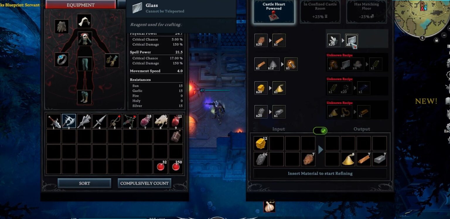 V Rising Glass Guide: Uses, Crafting & Quartz Farming - eXputer.com