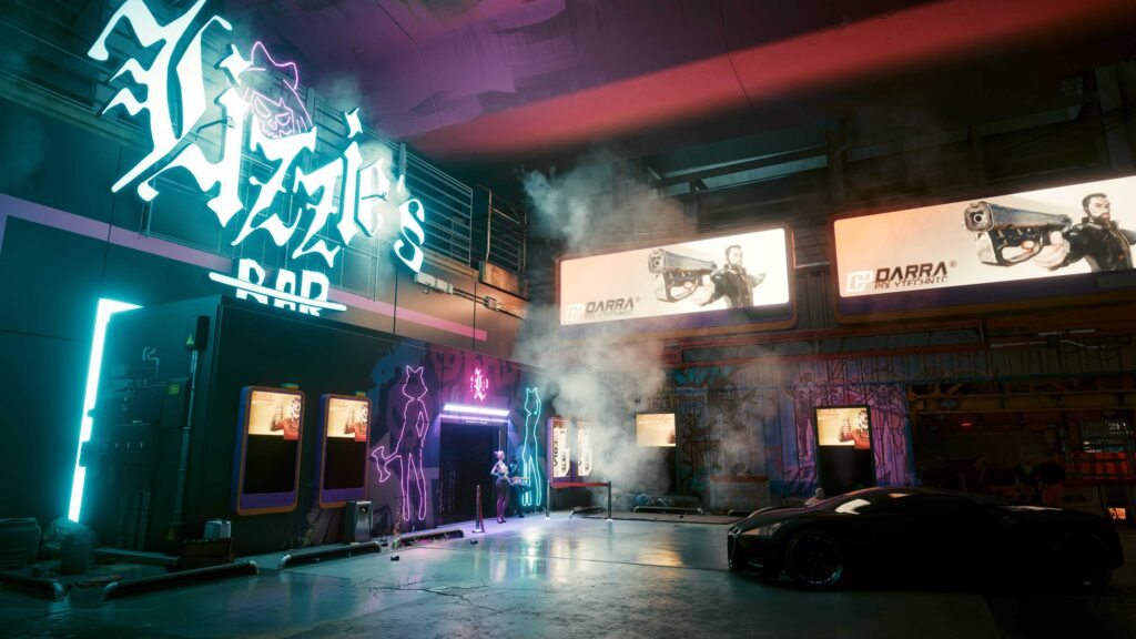 Lizzie's Bar Cyberpunk 2077: Location & Hidden Weapons - eXputer.com