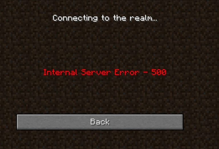 Easy Fixes: Minecraft Realms Internal Server Error 500 - eXputer.com