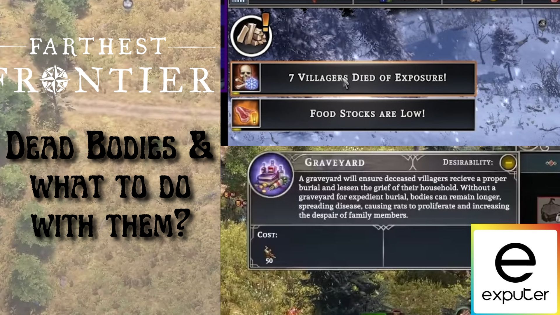 Farthest Frontier Dead Bodies: Graveyard & Deaths - eXputer.com