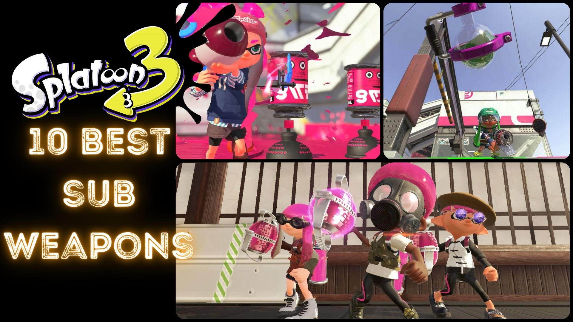 THE 10 BEST Splatoon 3 Sub Weapons EXputer