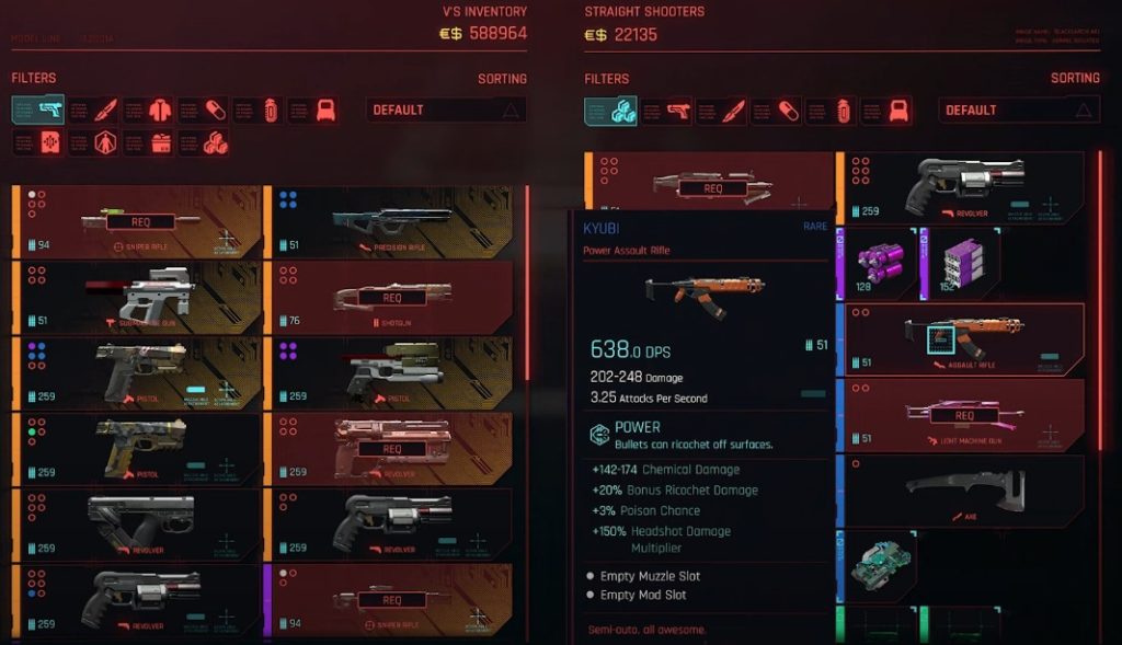 Cyberpunk 2077: All Edgerunner Weapons - eXputer.com