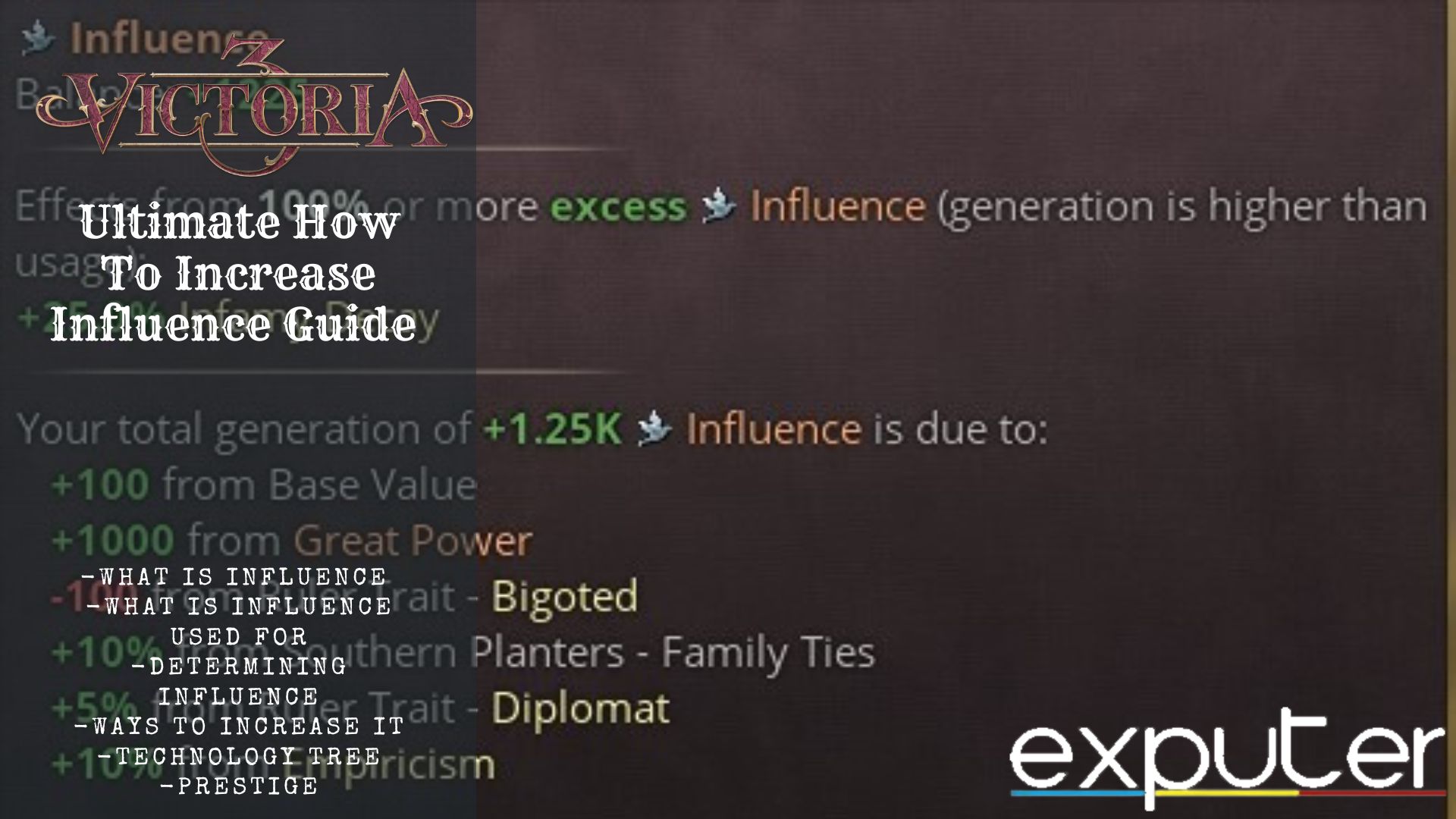 Victoria 3 How To Increase Influence [Explained] - eXputer.com