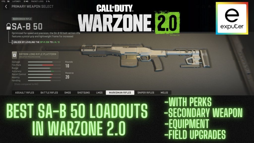 Warzone 2: BEST SA-B 50 Loadouts & Class Setup - eXputer.com