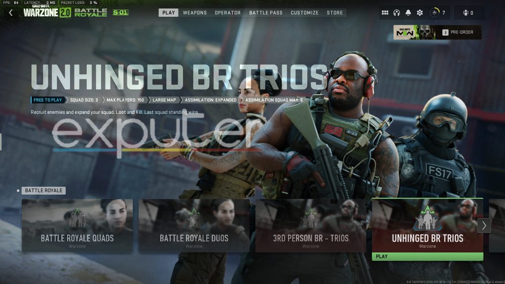 Warzone 2 Unhinged BR Trios: How To Squad Up - eXputer.com