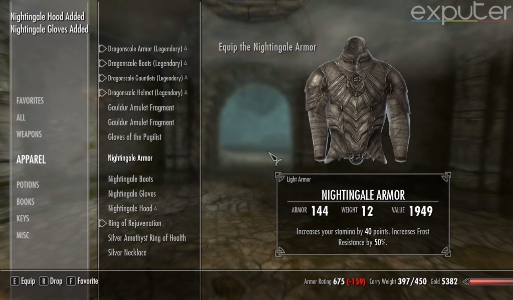 Skyrim: How To Get Nightingale Armor [Location] - eXputer.com
