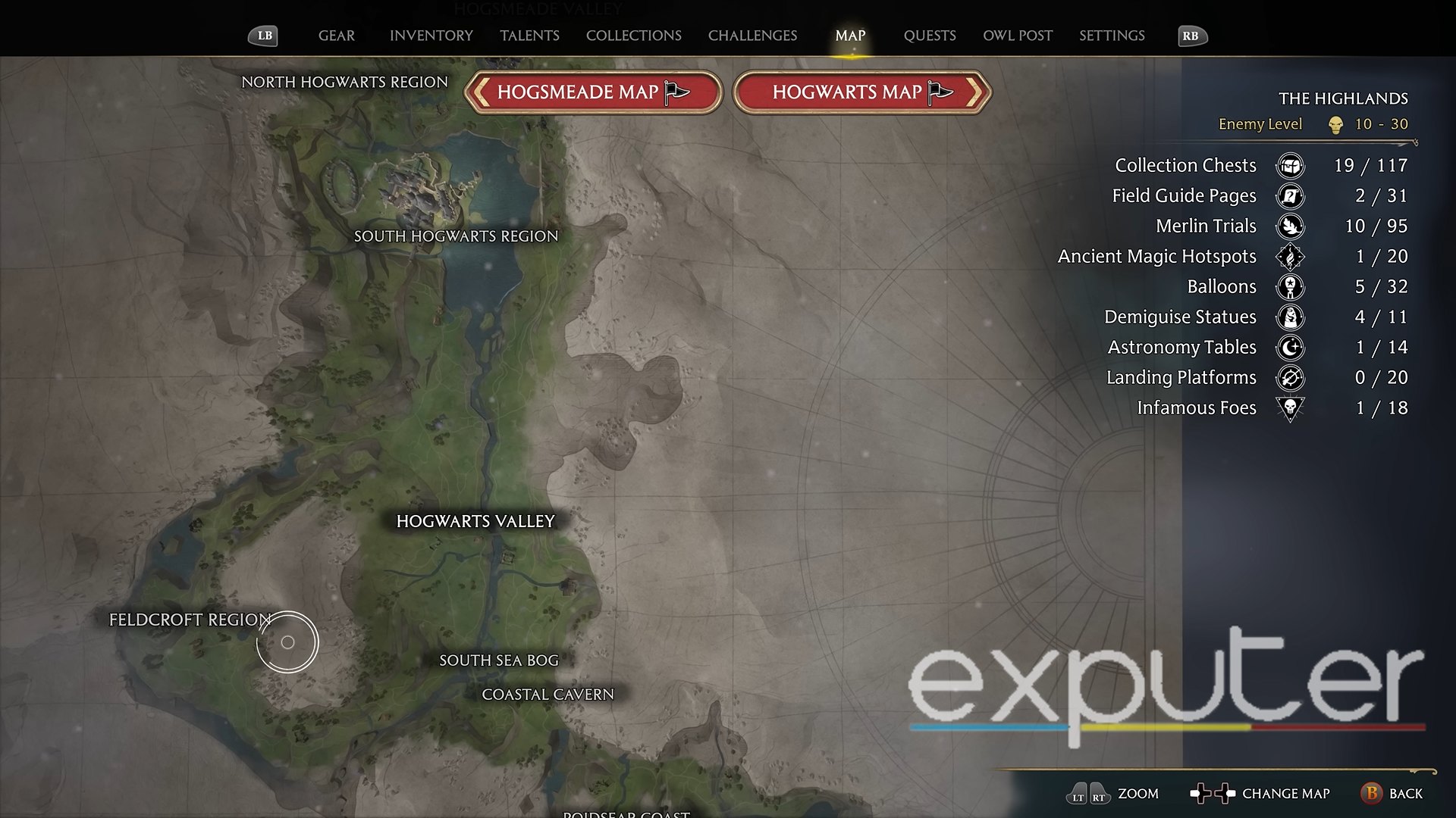 Hogwarts Legacy: Map Size, Regions & Tips - eXputer.com