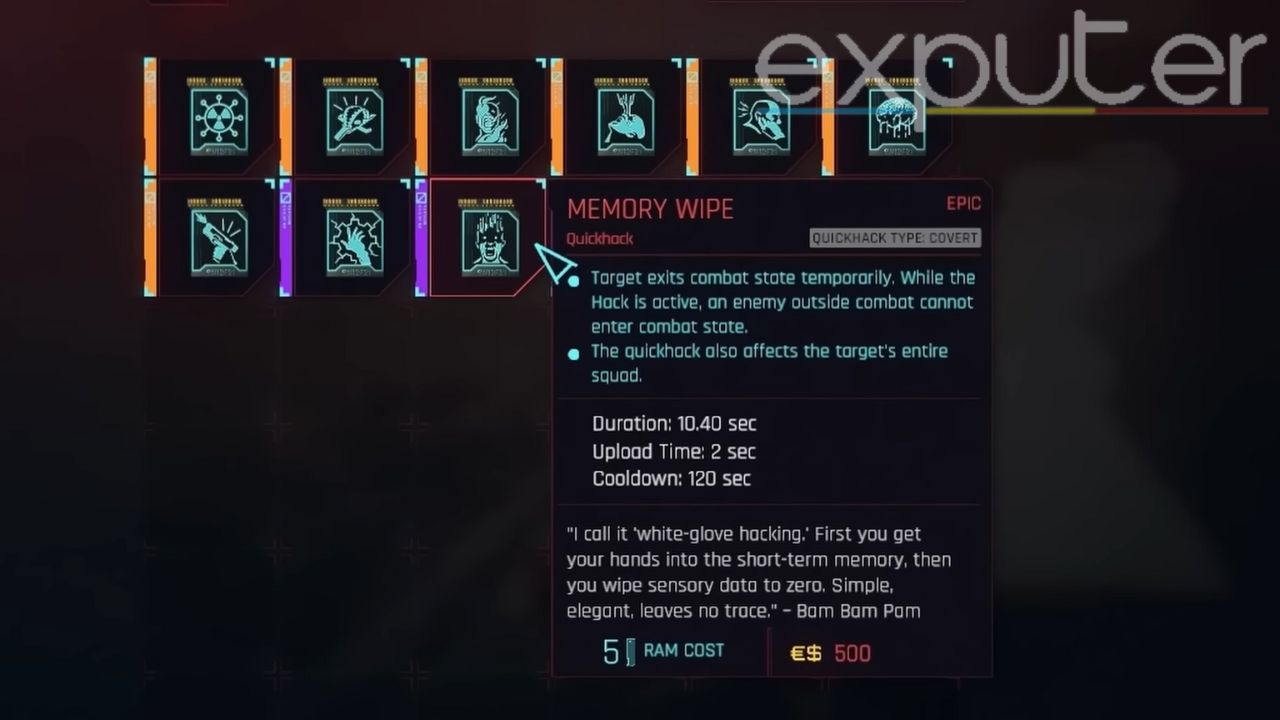 Cyberpunk 2077: Best Quickhacks + Unlock Guide - eXputer.com
