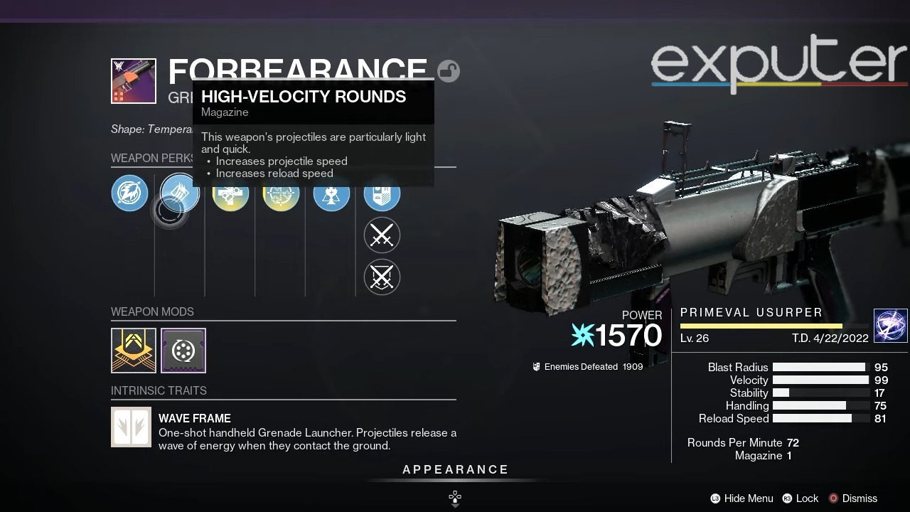 Destiny 2 Forbearance: Stats, Perks & Usage - eXputer.com