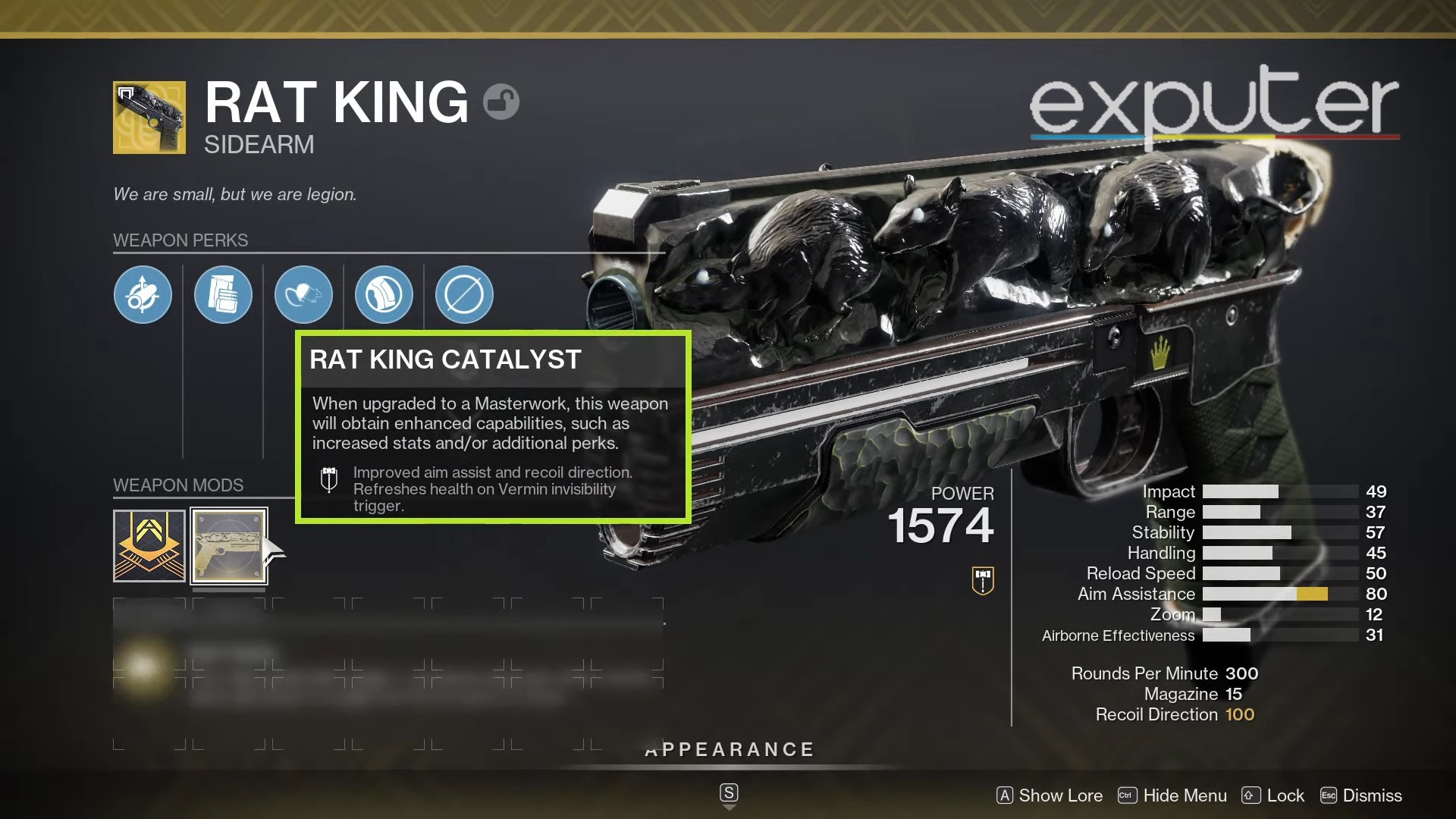 Destiny 2: How to Get Rat King [Catalyst & Stats] - eXputer.com