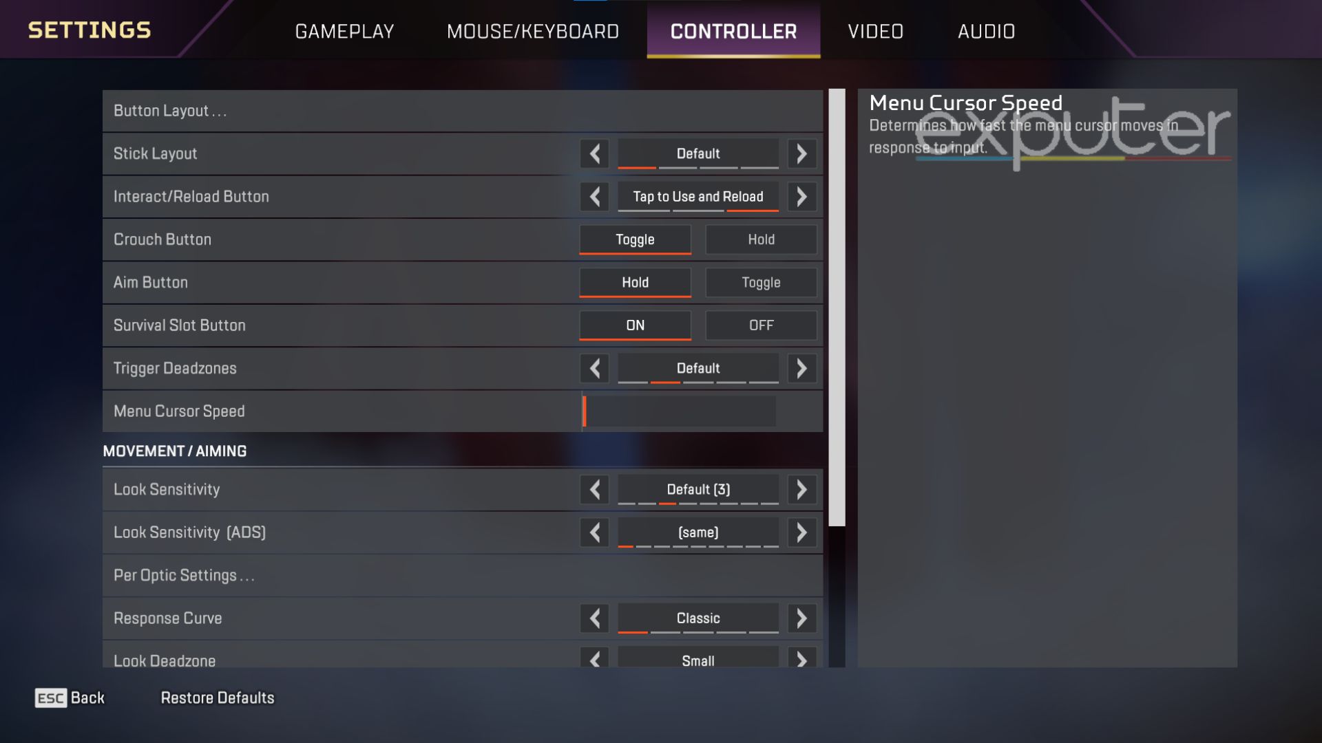 Apex Legends Best Settings [Season 20] - eXputer.com