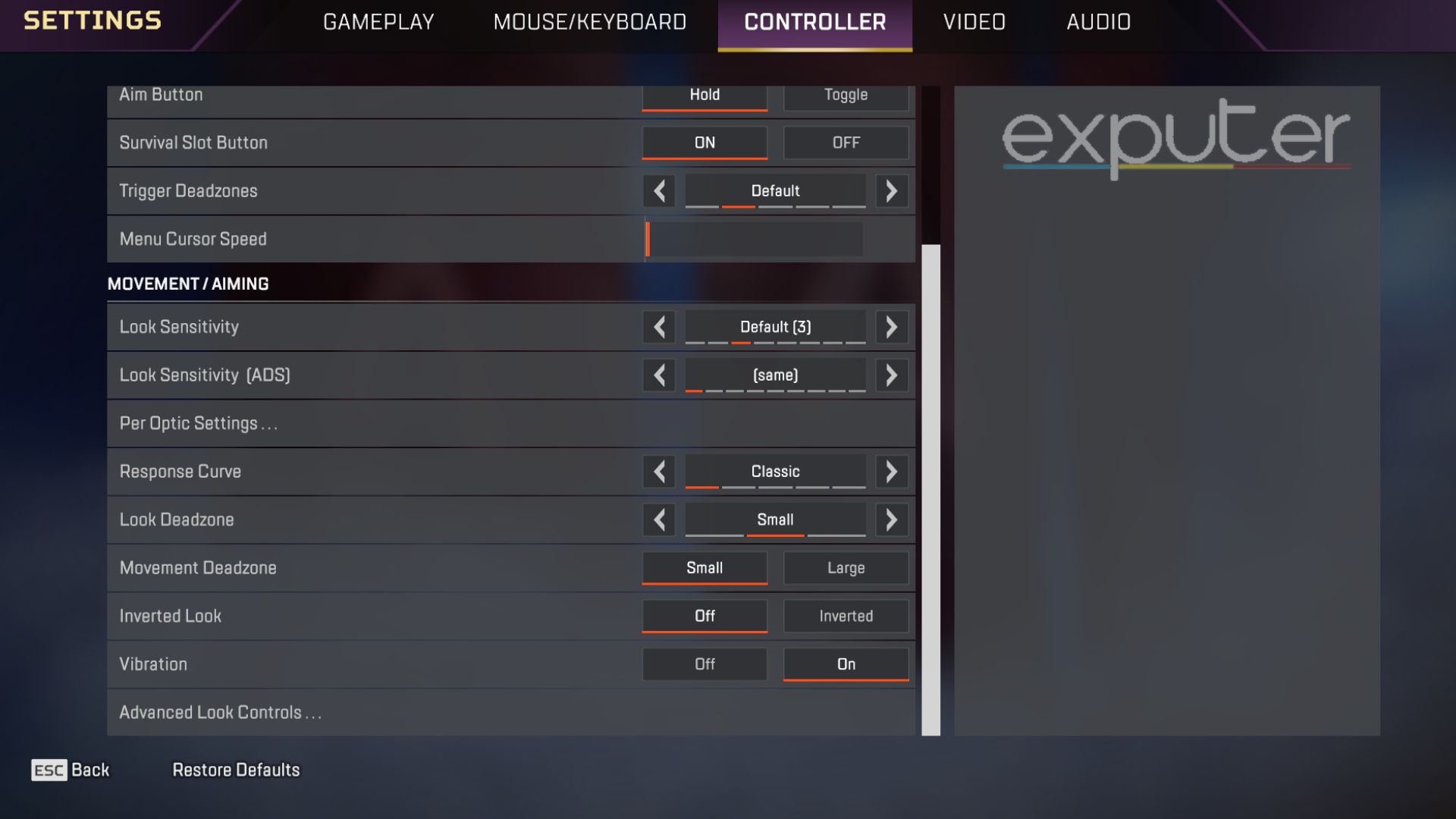Apex Legends Best Settings [Season 20] - eXputer.com