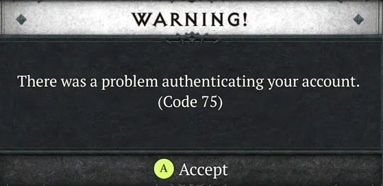 SOLVED: Diablo 4 Error Code 75 "Authentication Error" - eXputer.com
