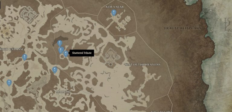 Diablo 4 Fractured Peaks: All Side Quest Locations - eXputer.com