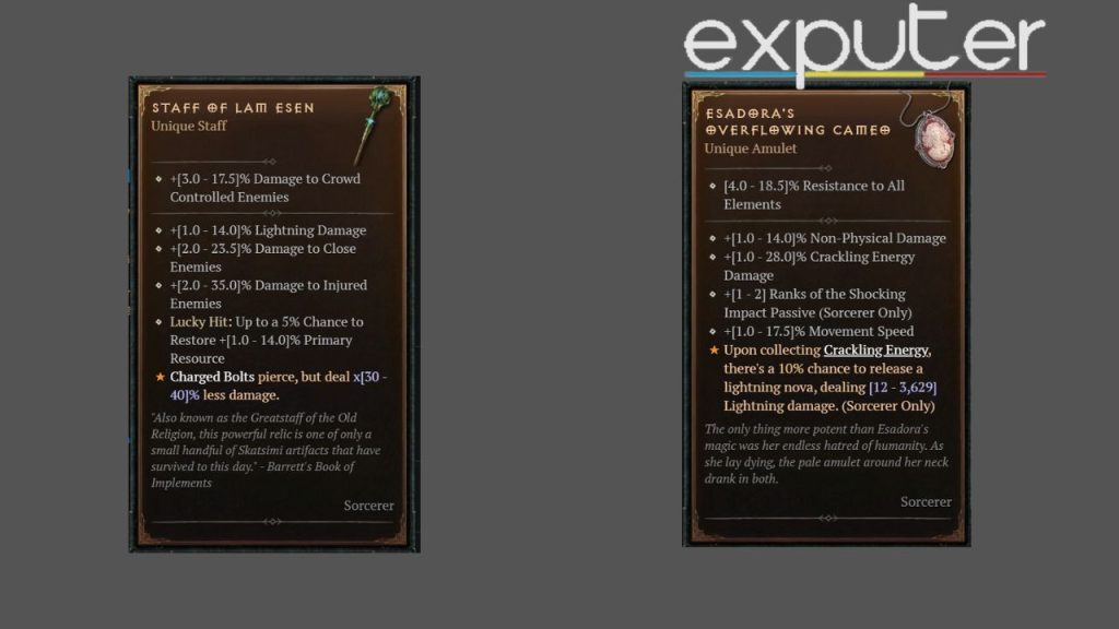 Diablo 4: All Unique Item Types & List - eXputer.com