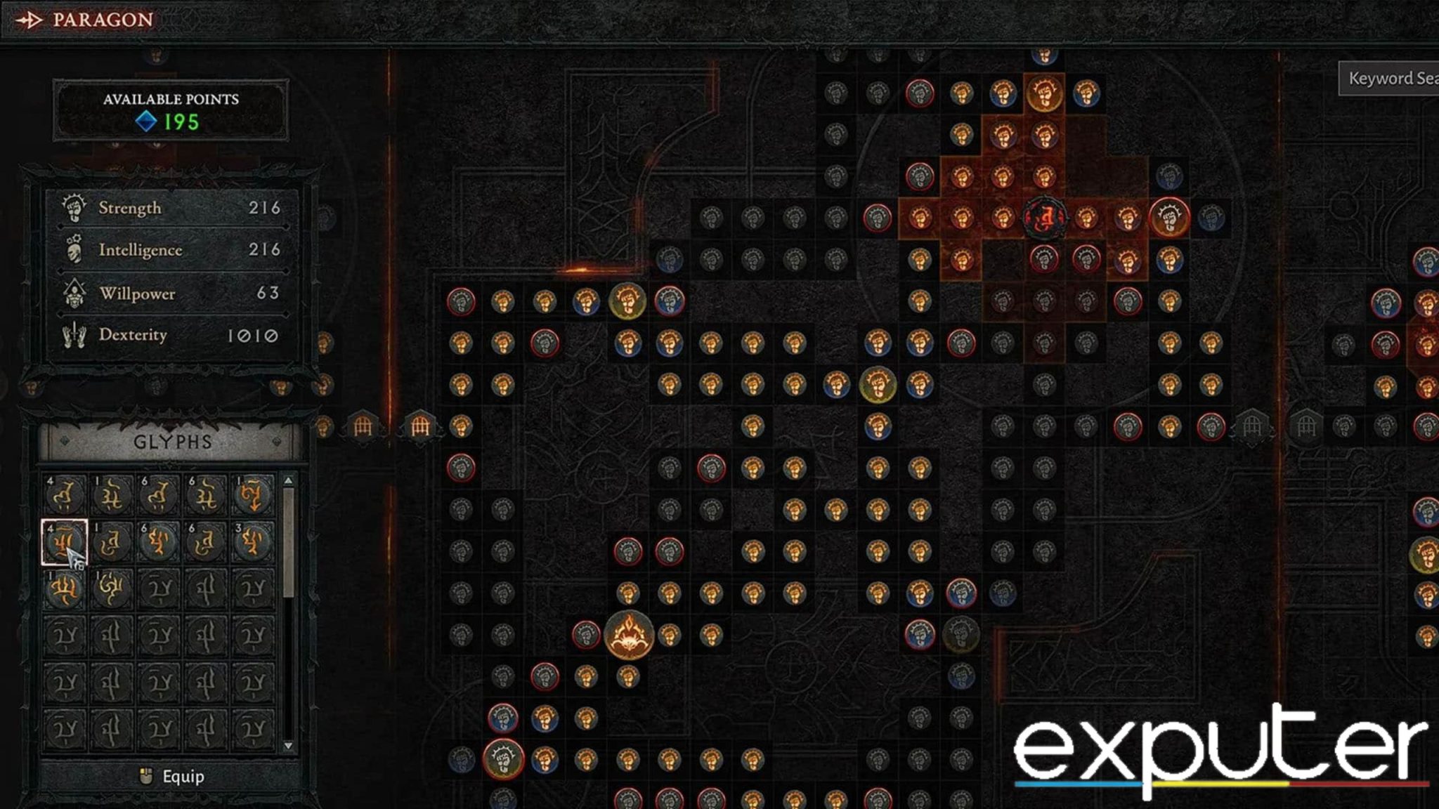 Diablo 4: Sorcerer Paragon Board & Glyphs [Explained] - eXputer.com