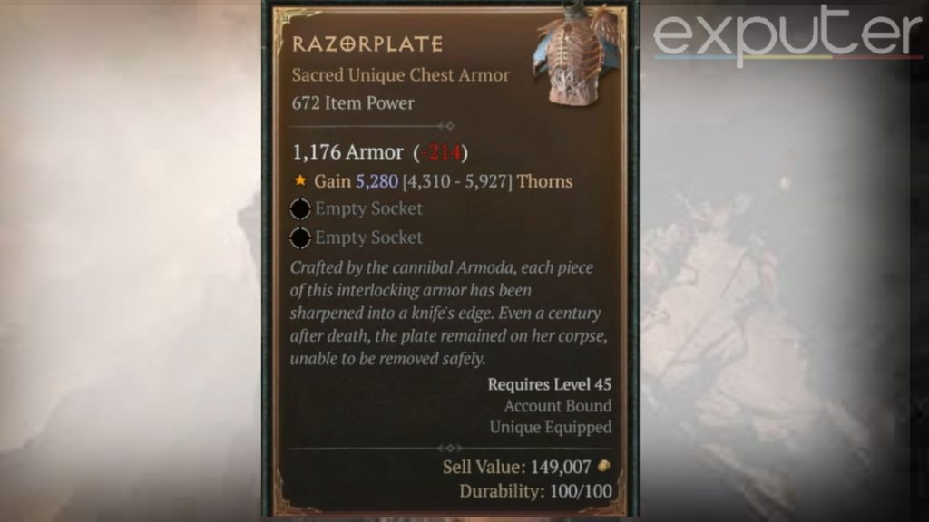 How To Get The Razorplate Chest Armor In Diablo 4 - eXputer.com