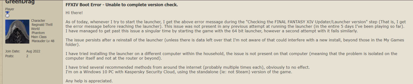 FFXIV: Unable To Complete Version Check [FIXED] - eXputer.com