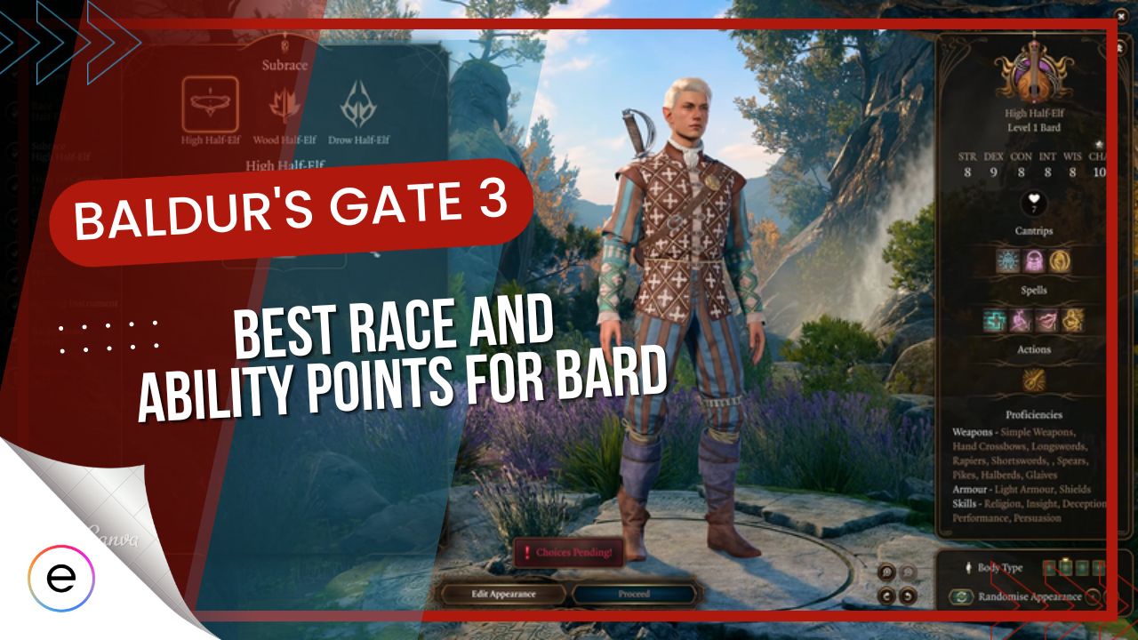 BG3 Best Race And Ability Points For Bard EXputer