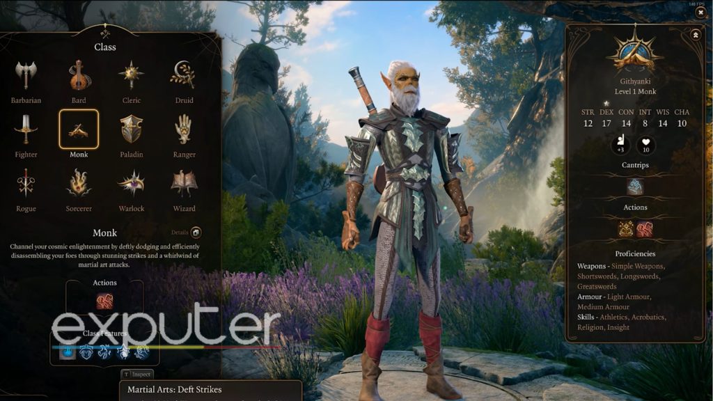 BG3 Monk Weapons [All Types & Proficiency] - eXputer.com