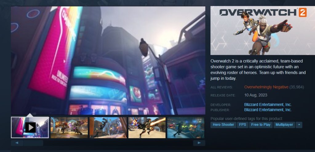 Overwatch 2 Drowns In Negative Reviews On Steam Right After Launch