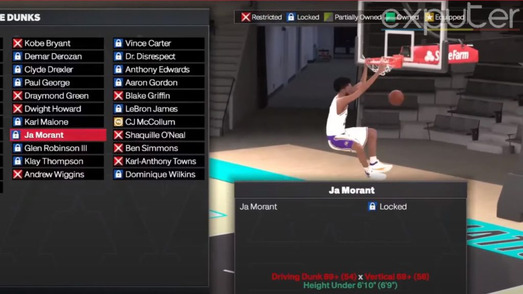 NBA 2K24: All Contact Dunk Requirements - eXputer.com