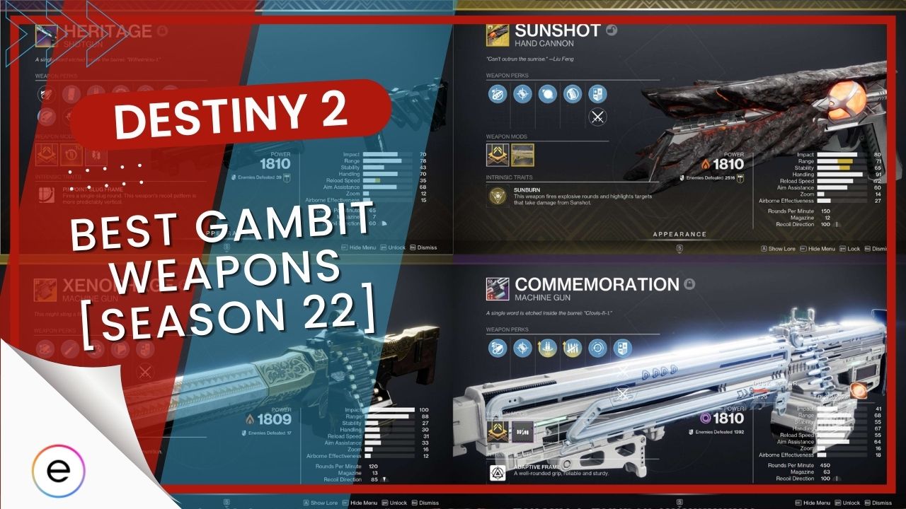 Destiny 2: Best Gambit Weapons [3000+ Hours Experience] - eXputer.com