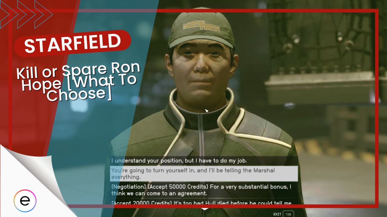 Starfield: Should You Spare Or Kill Ron Hope [Best Choice] - eXputer.com