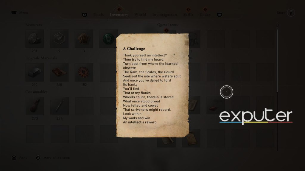 AC Mirage: All 12 Enigma Solutions And Rewards - eXputer.com