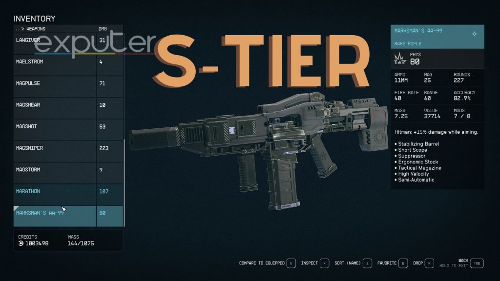 Starfield Weapons Tier List [All Guns Ranked & Compared]
