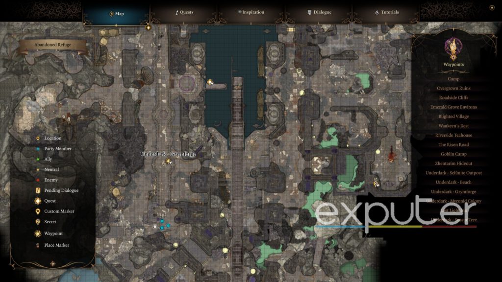 BG3: Underdark Map [All Points Of Interest With Pictures] - eXputer.com