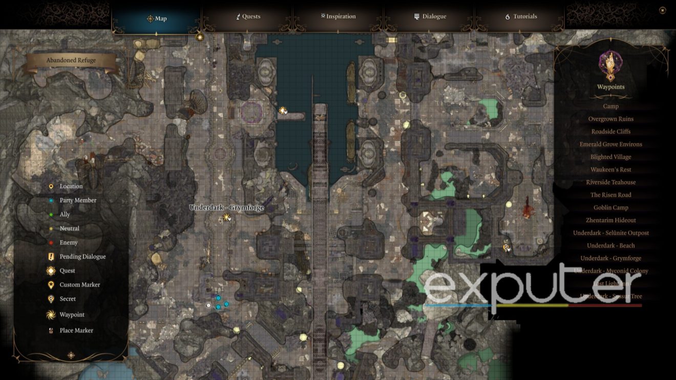 BG3: Underdark Map [All Points Of Interest With Pictures] - eXputer.com