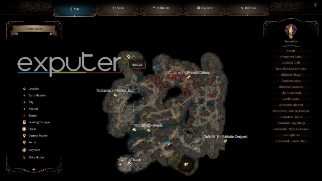 BG3: Underdark Map [All Points Of Interest With Pictures] - eXputer.com