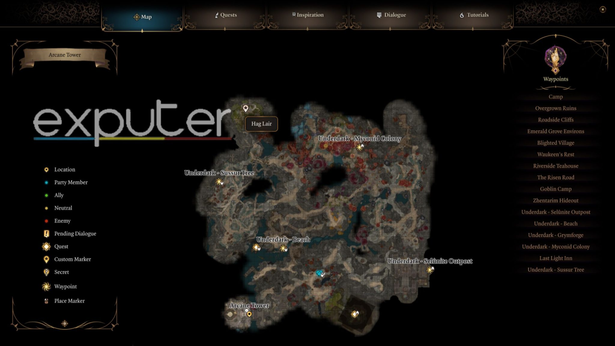 BG3: Underdark Map [All Points Of Interest With Pictures] - eXputer.com