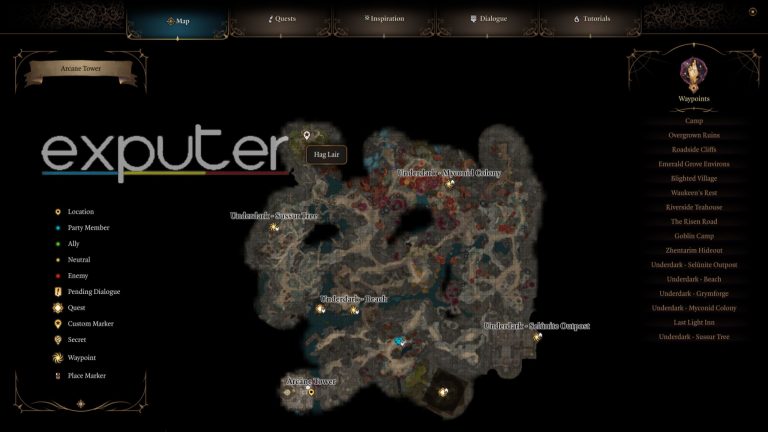 BG3: Underdark Map [All Points Of Interest With Pictures] - eXputer.com