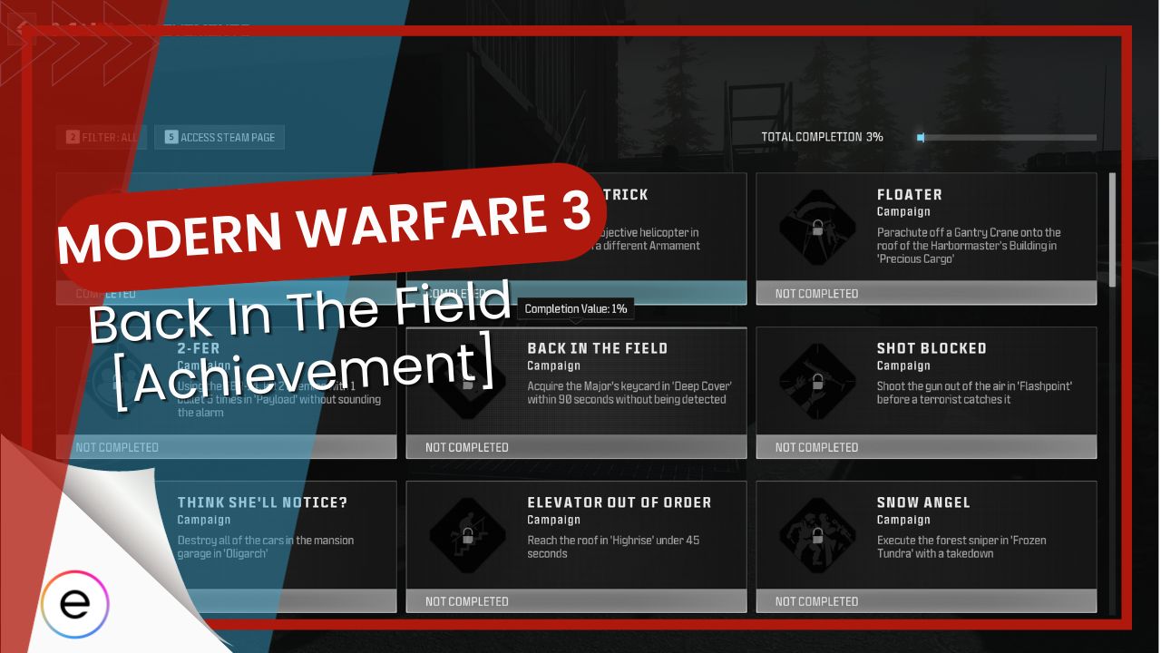 MW3: Back In The Field Achievement [Step By Step] - eXputer.com