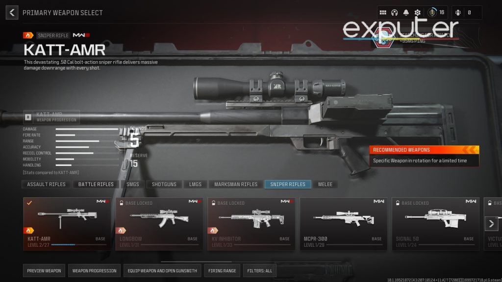MW3: Best KATT-AMR Loadout & Class Setup - eXputer.com