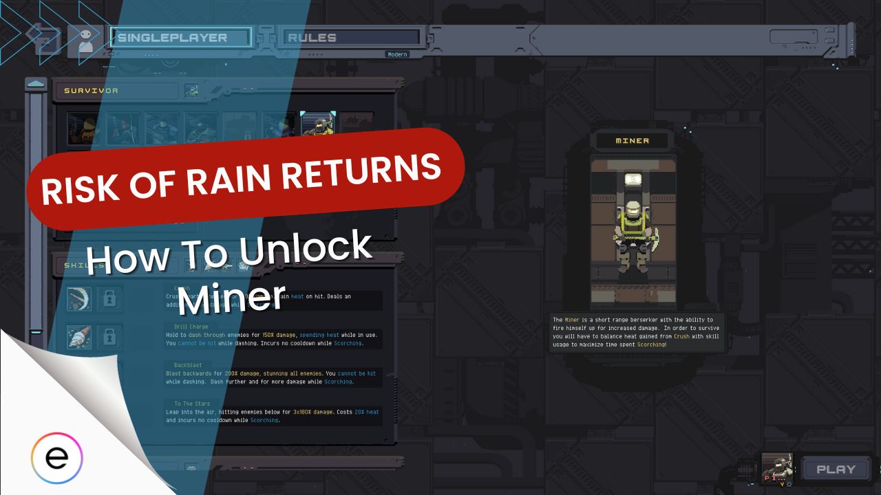 Risk of Rain Returns: Miner [How To Unlock & Abilities] - eXputer.com
