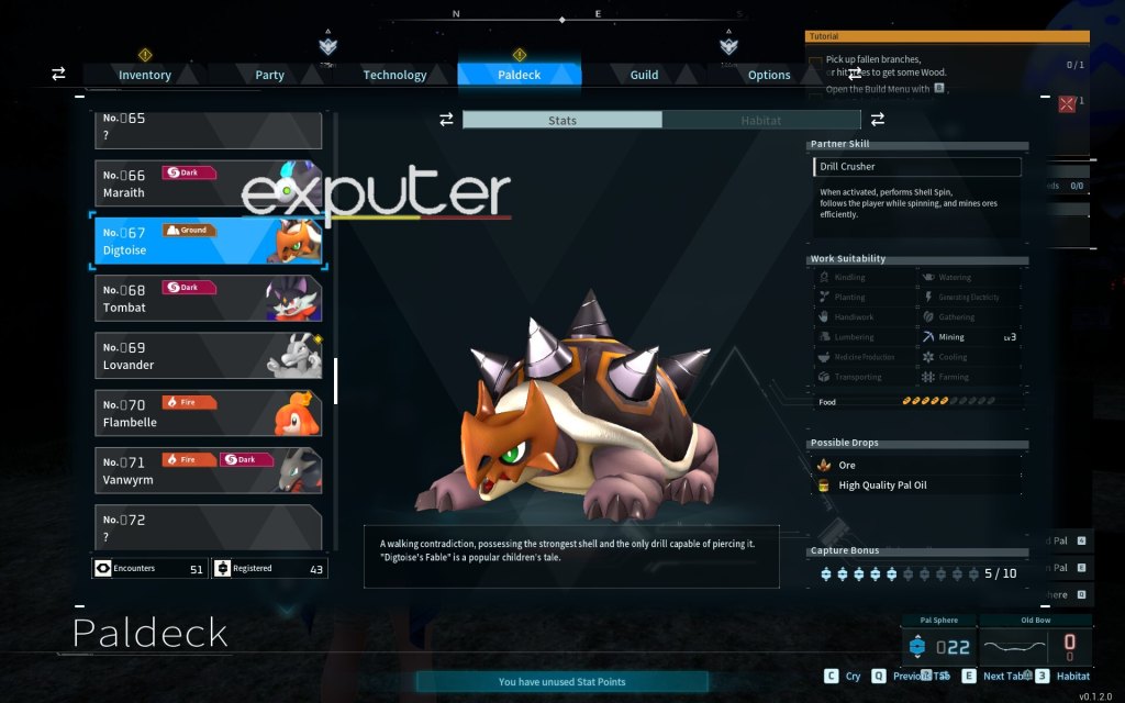 Palworld Digtoise: Location, Capture, Stats, Breeding Options - eXputer.com