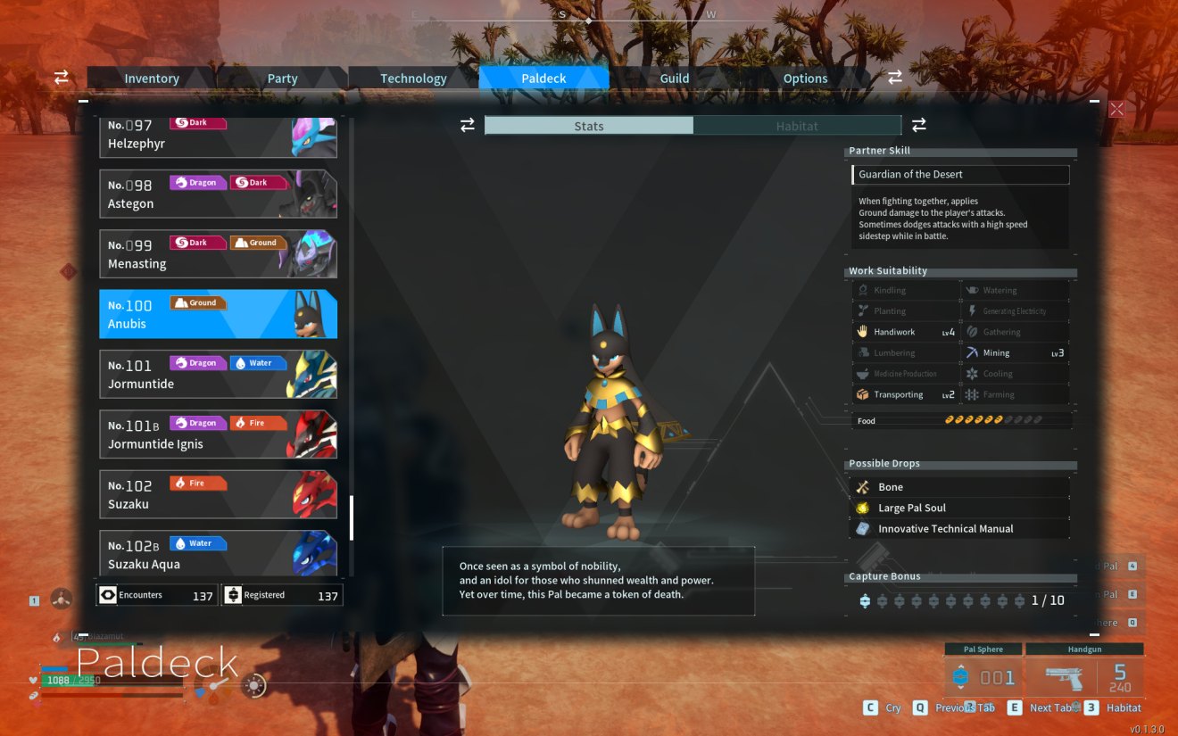 Palworld Anubis: Location, Capture, Stats, Skills & Breeding - eXputer.com