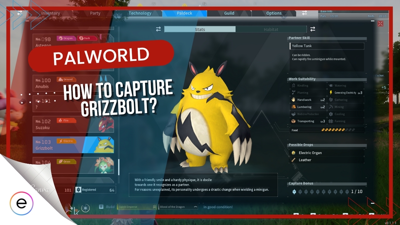 Palworld: How To Capture Grizzbolt [Location & Stats] - eXputer.com