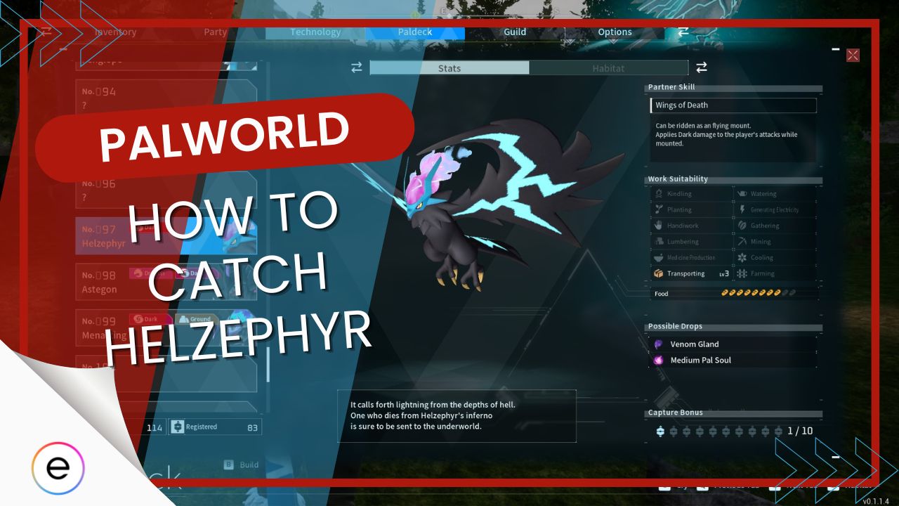 Palworld: How To Catch Helzephyr + Stats - eXputer.com