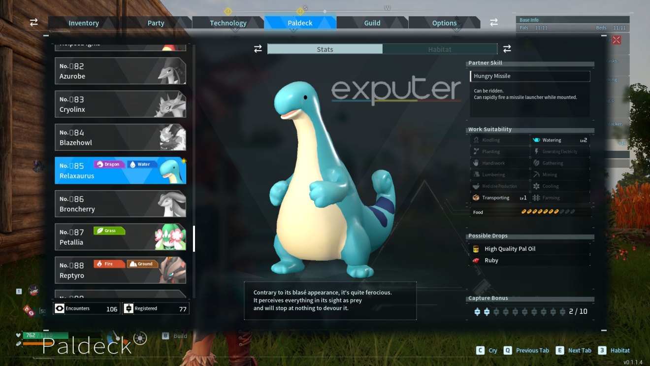 Palworld Relaxasaurus: Location, Capture, Stats & Breeding - eXputer.com