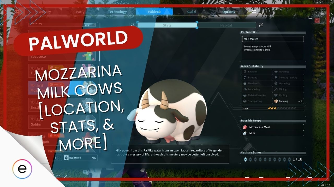 Palworld: Mozzarina Milk Cows [Location, Stats, & More] - eXputer.com