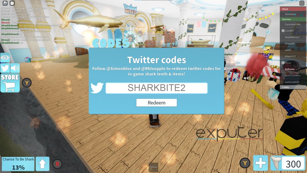 Sharkbite Classic Codes [Working In April 2024] - eXputer.com