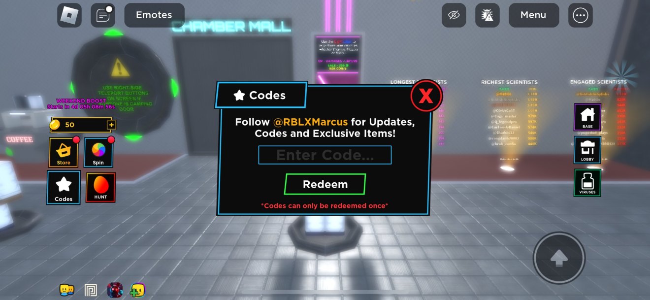 Ro-Bio Experiments Codes [August 2024] - eXputer.com